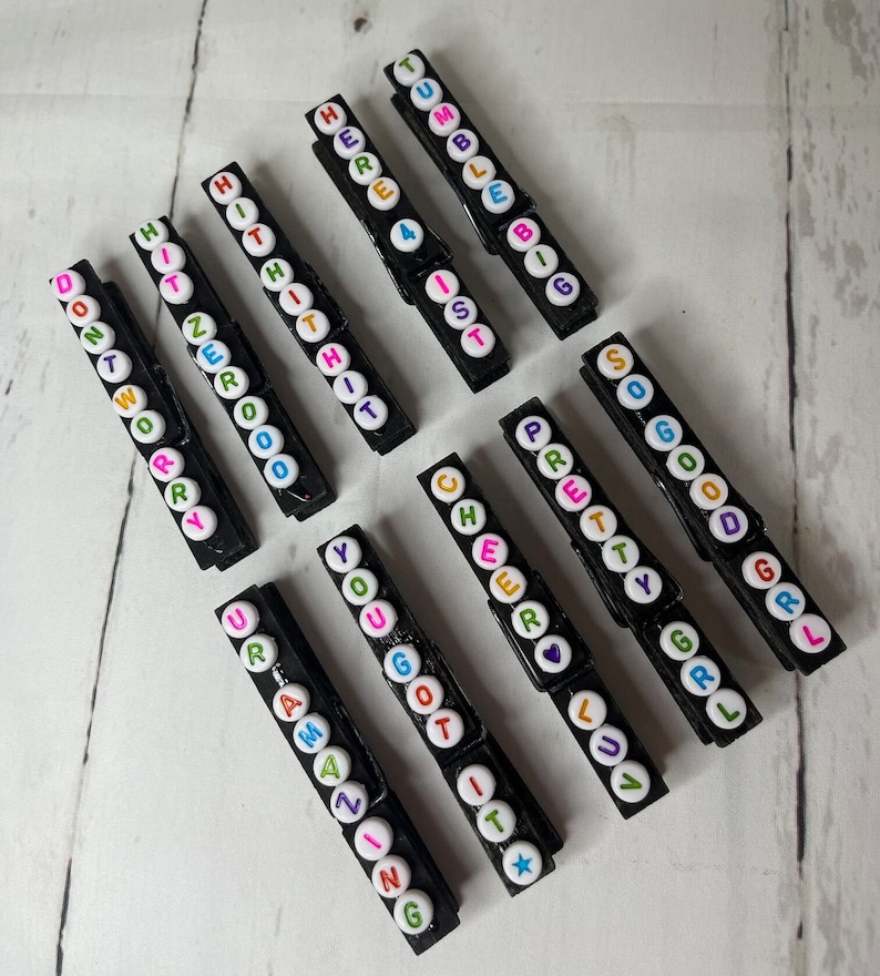 Pack of Cheer Pins With Resin Letters - Cheerleader Good Luck Pins ...