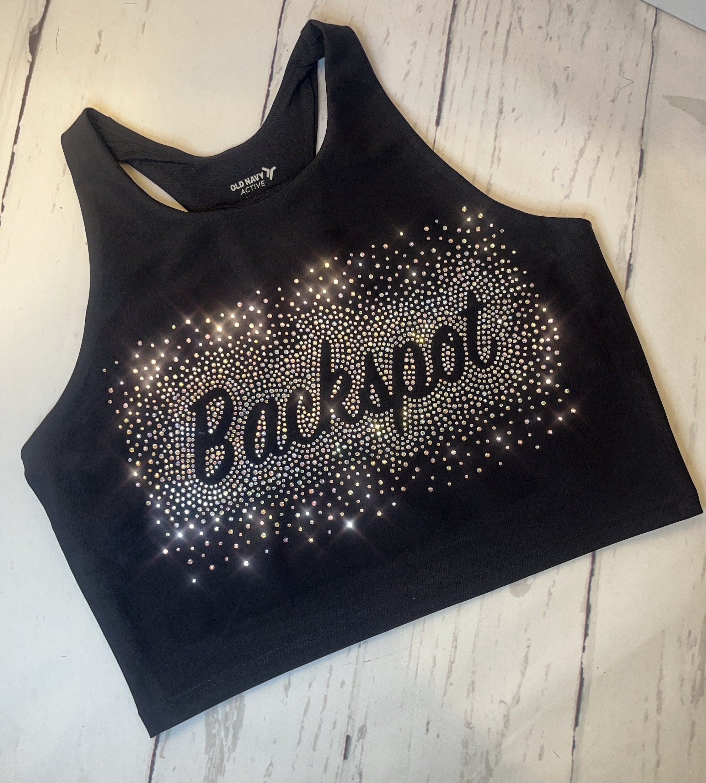 Rhinestone Backspot Cheer Crop Top Sports Bra - Etsy
