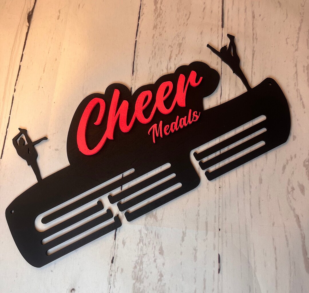 Wooden Cheer Medal Holder - Cheerleader - Cheer Comp - Cheer Medals - Etsy
