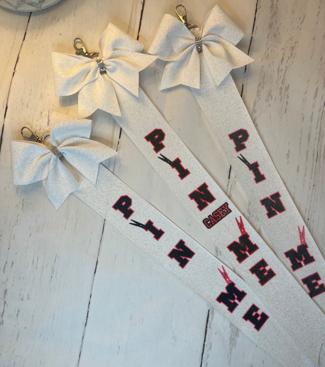 Cheer Pin Me Ribbon: Personalized Cheerleading Competition Gift - Etsy