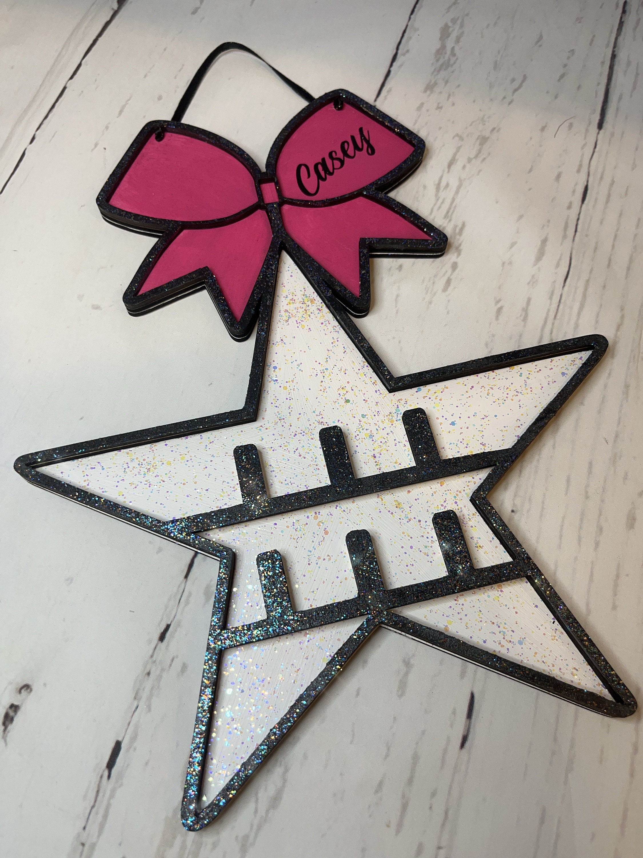 Personalized Cheer Champion Ring Holder: Wooden Star, Team Colors - Etsy