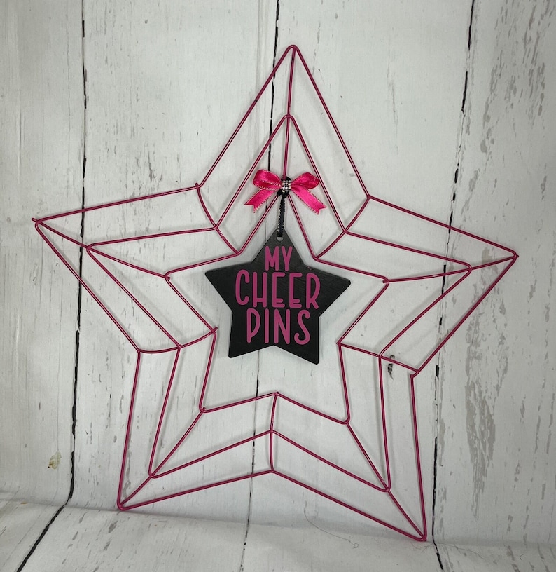 Metal Wall Hanging Cheer Pin Holder - Star - Cheer Gift - Cheer Team ...