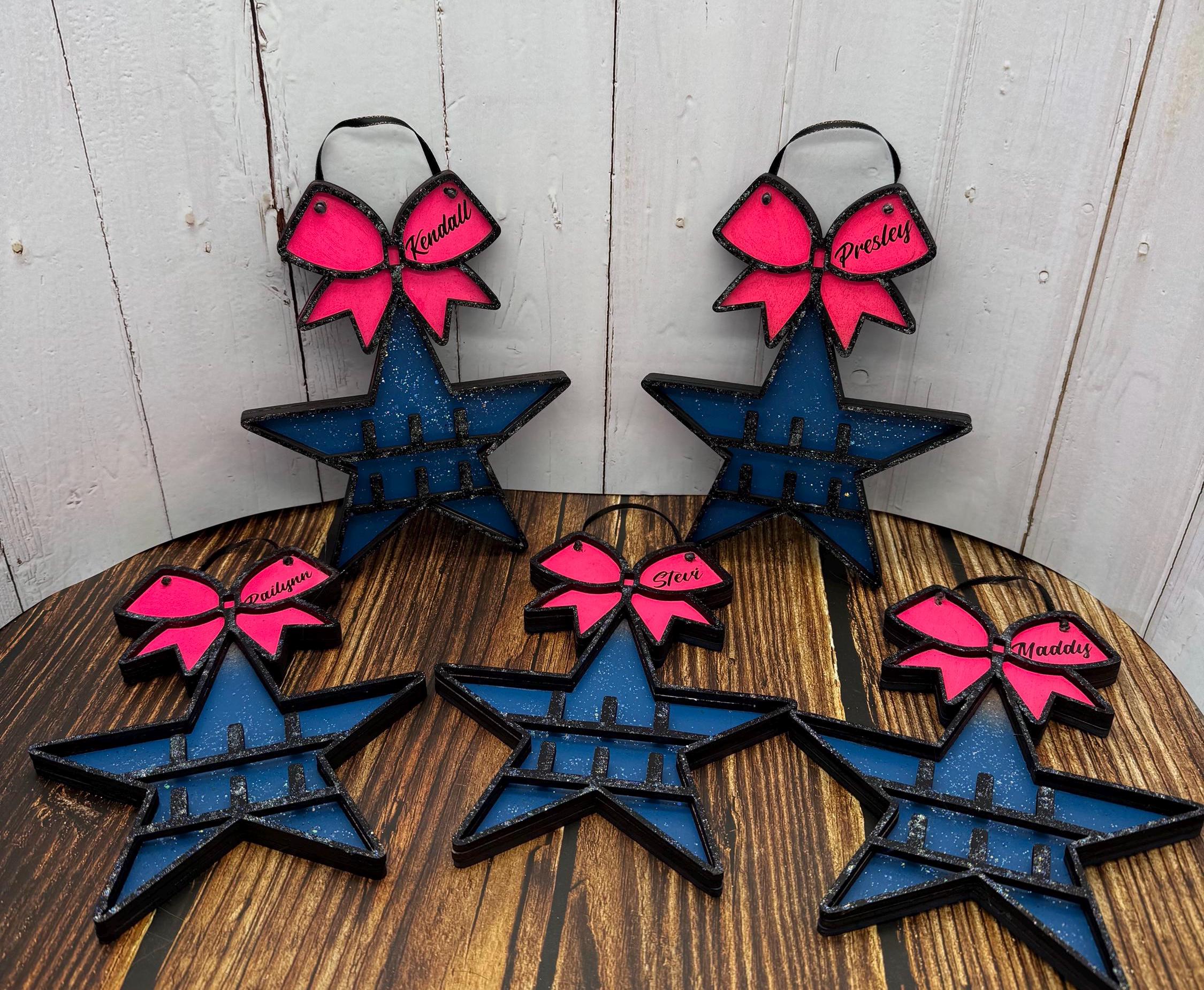 Personalized Cheer Champion Ring Holder: Wooden Star, Team Colors - Etsy