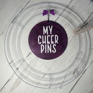 10 Large Metal Wall Hanging Cheer Pin Holders - 14" Circle ...