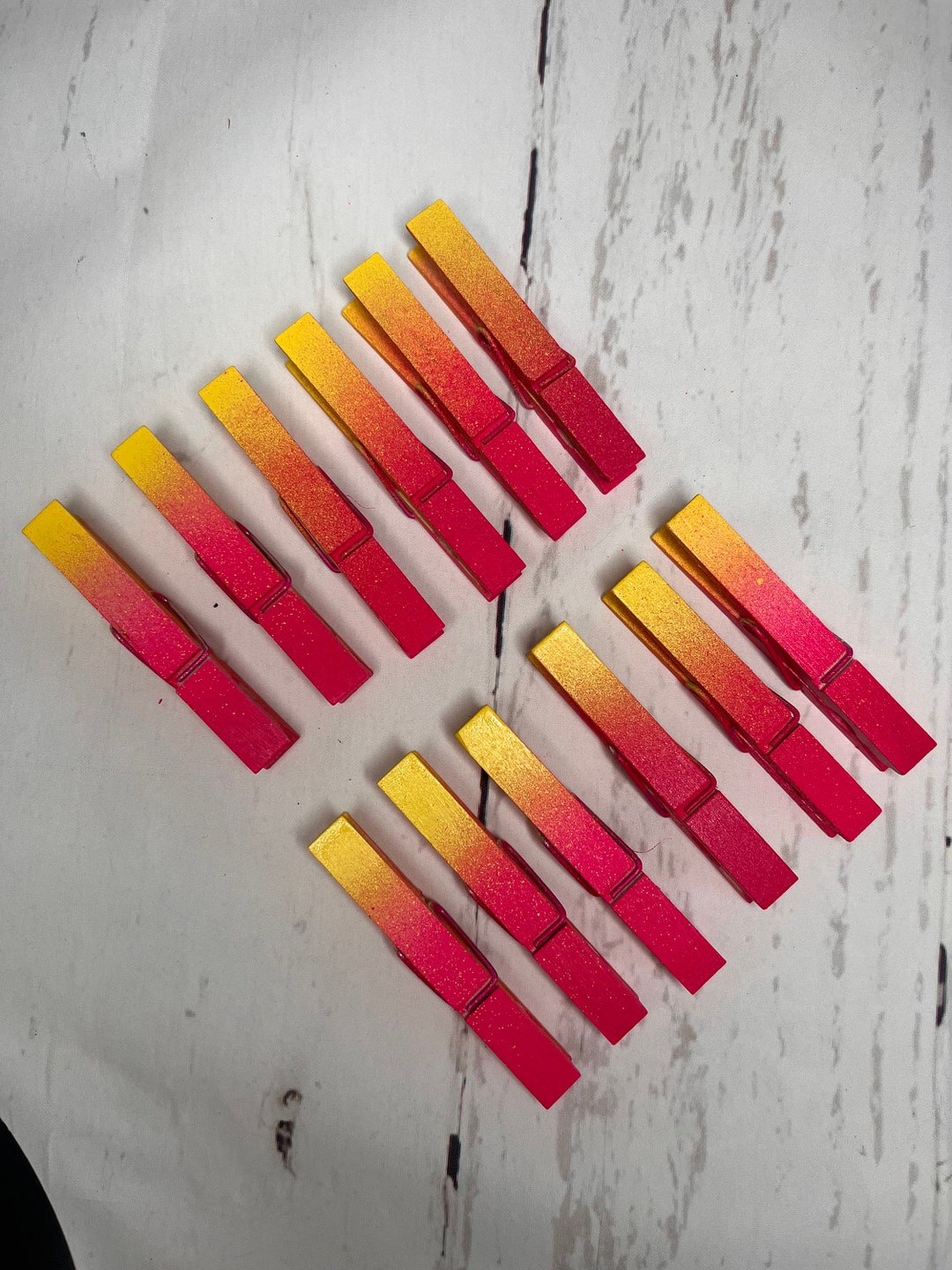 Pack of 12 Ombre Cheer Pins - Cheerleader Good Luck Pins - Spirit Pins ...