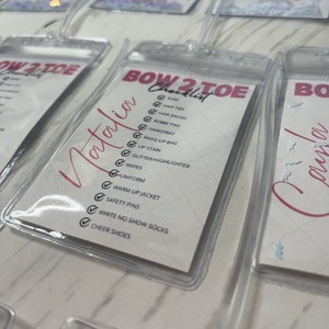 Personalized Cheer Checklist Bag Tag: Gymnastics, Dance Comp Gift - Etsy