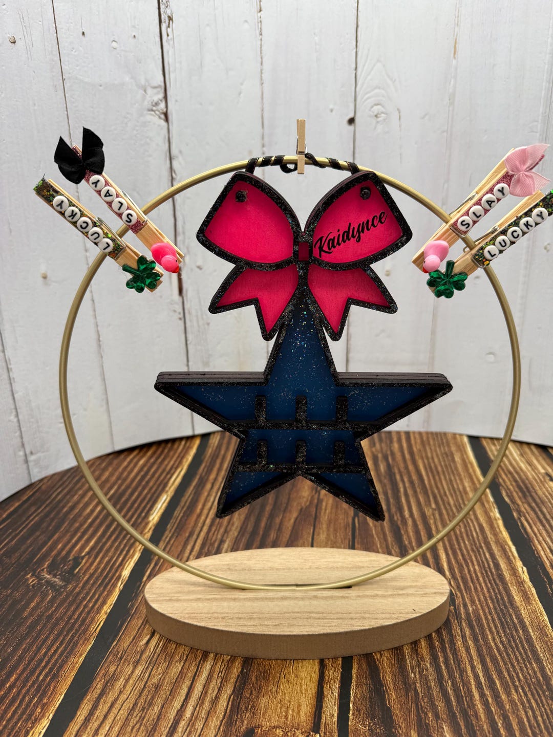 Cheer Pin Display Stand With Ring Holder - 12" Circle - Etsy