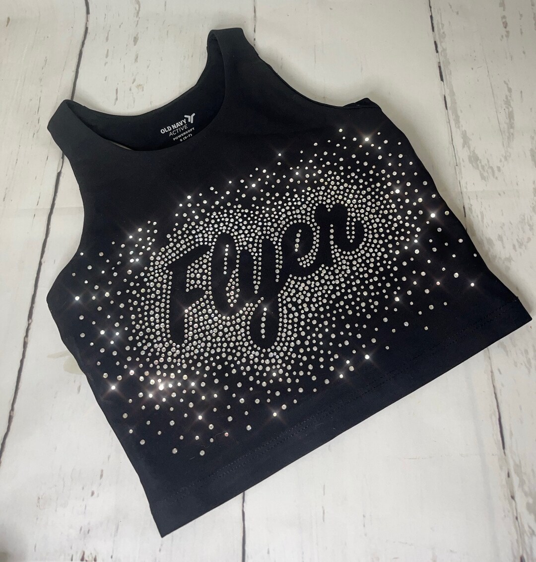 Rhinestone Flyer Cheer Crop Top Sports Bra - Etsy