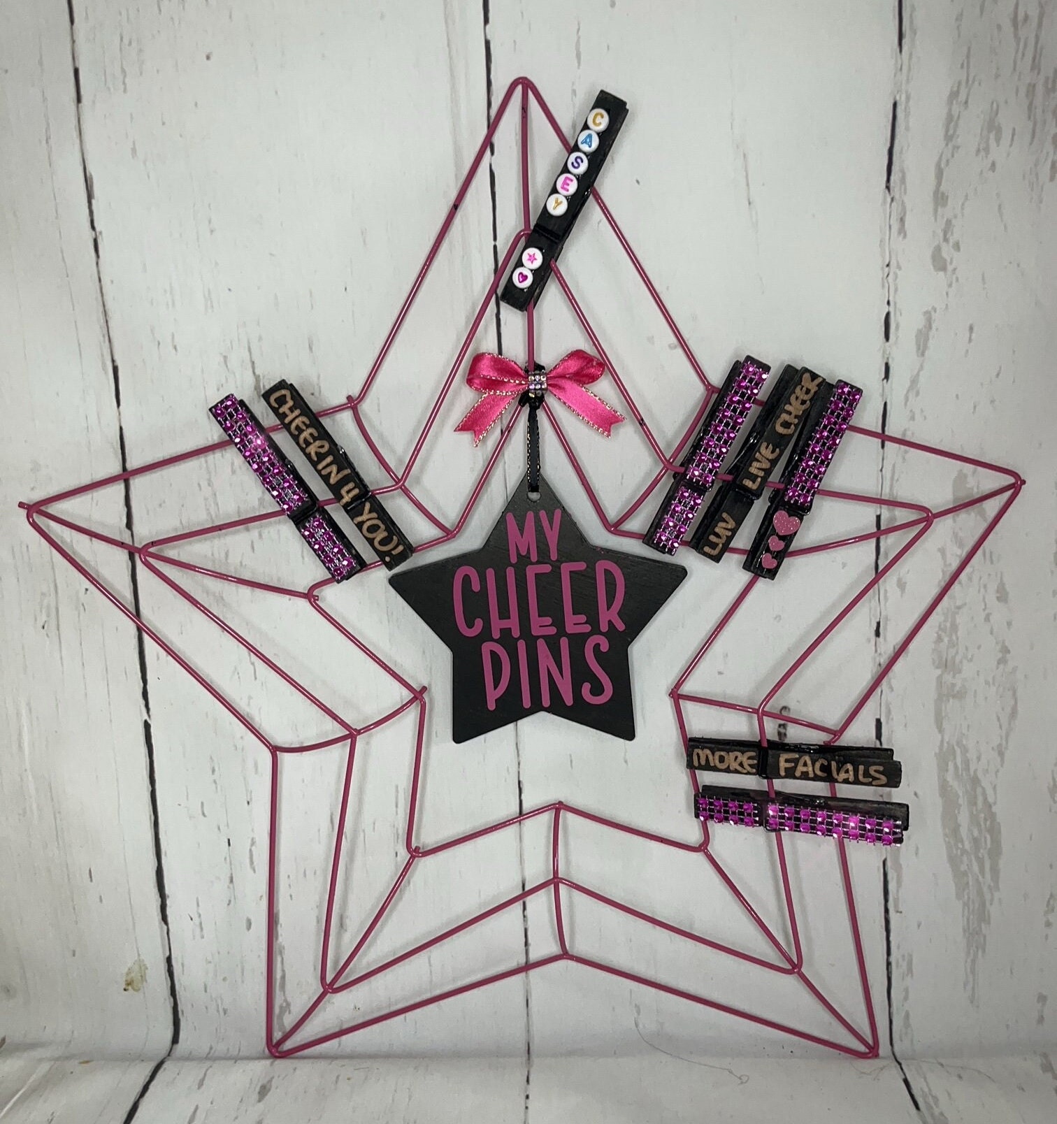Metal Wall Hanging Cheer Pin Holder Star Cheer Gift Cheer Team Gift - Etsy