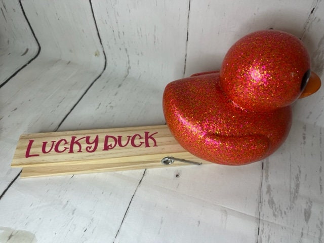 Giant Extra Large Cheer Pin, Cheerleader Good Luck Duck Pin, Lucky Duck ...