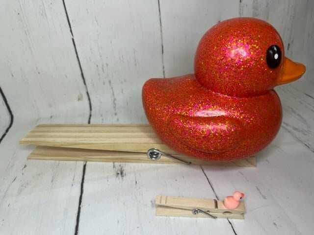 Giant Extra Large Cheer Pin, Cheerleader Good Luck Duck Pin, Lucky Duck ...