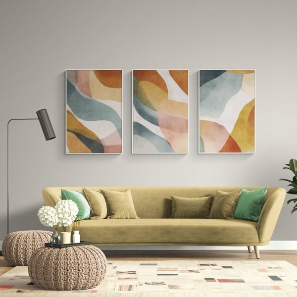 Abstract Print Set - Etsy