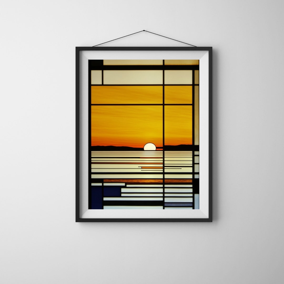 Abstract Sunset Printable Wall Art, Printable Download for Framing ...