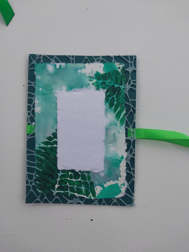Handmade Green Card Set, One-of-a-kind 5x7 Cards - Etsy