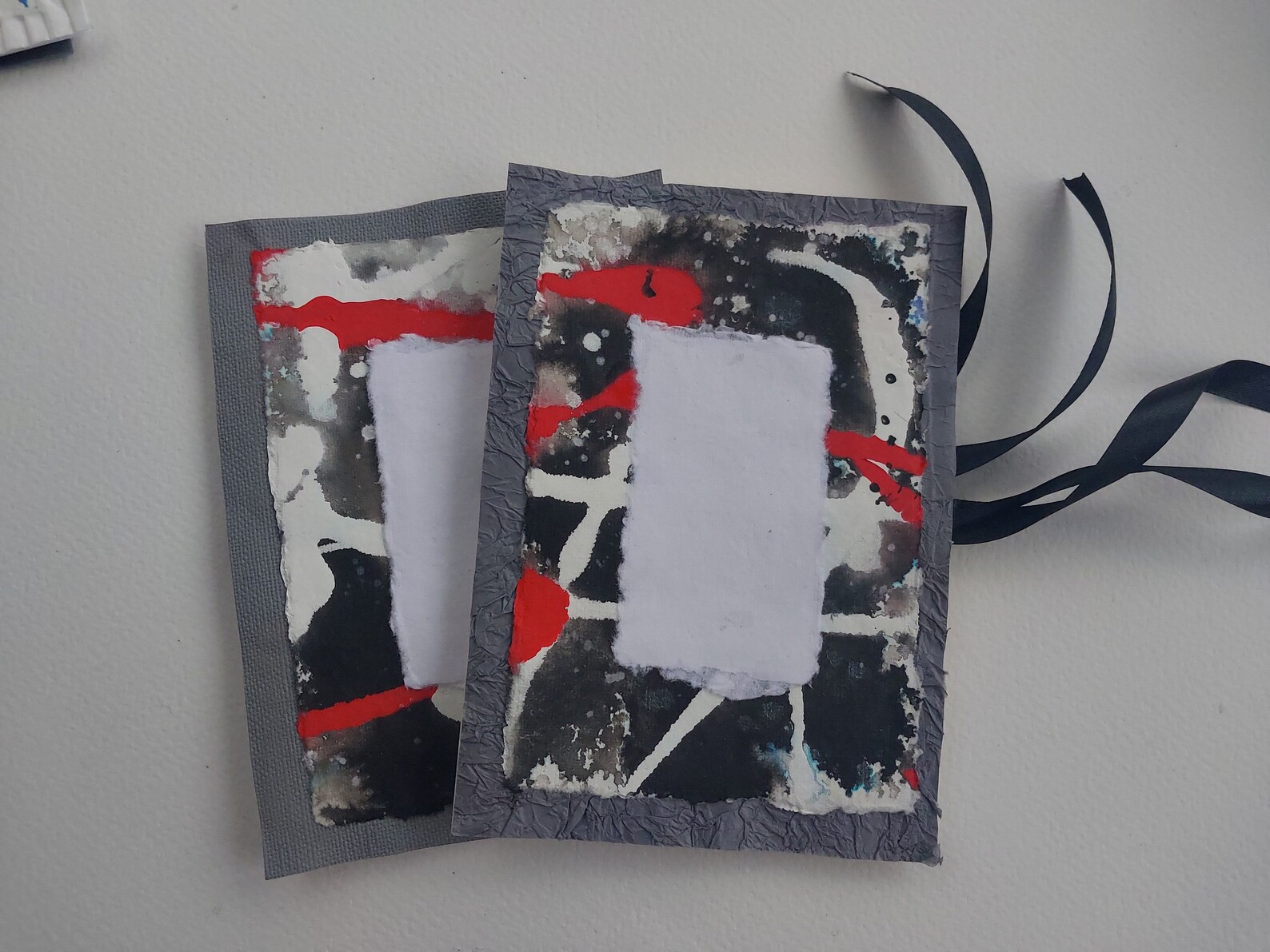 Handmade Abstract Greeting Cards, Set of 2 - Etsy