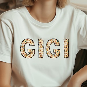 Floral Gigi PNG, Gigi 70S Retro Flower Groovy Png Clipart, Custom Gigi ...