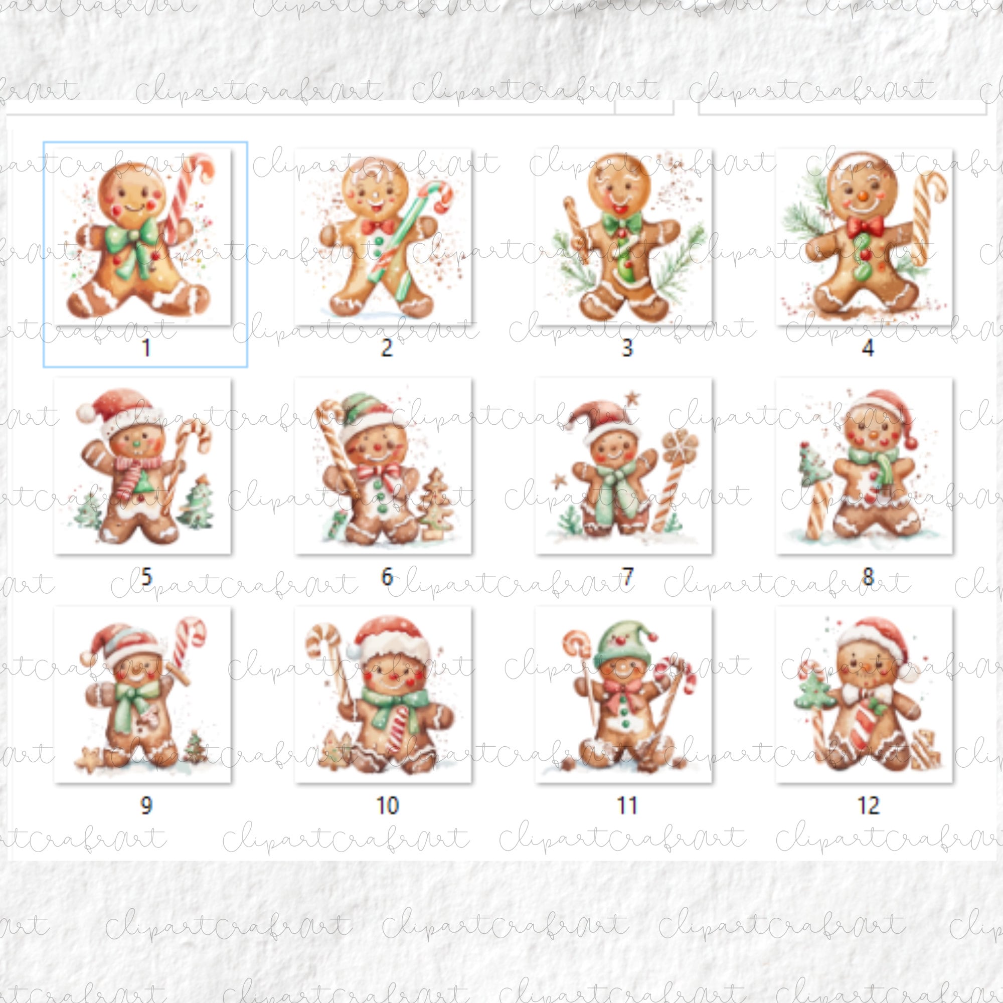 Gingerbread Man Clipart Gingerbread Cookie Christmas Clipart - Etsy