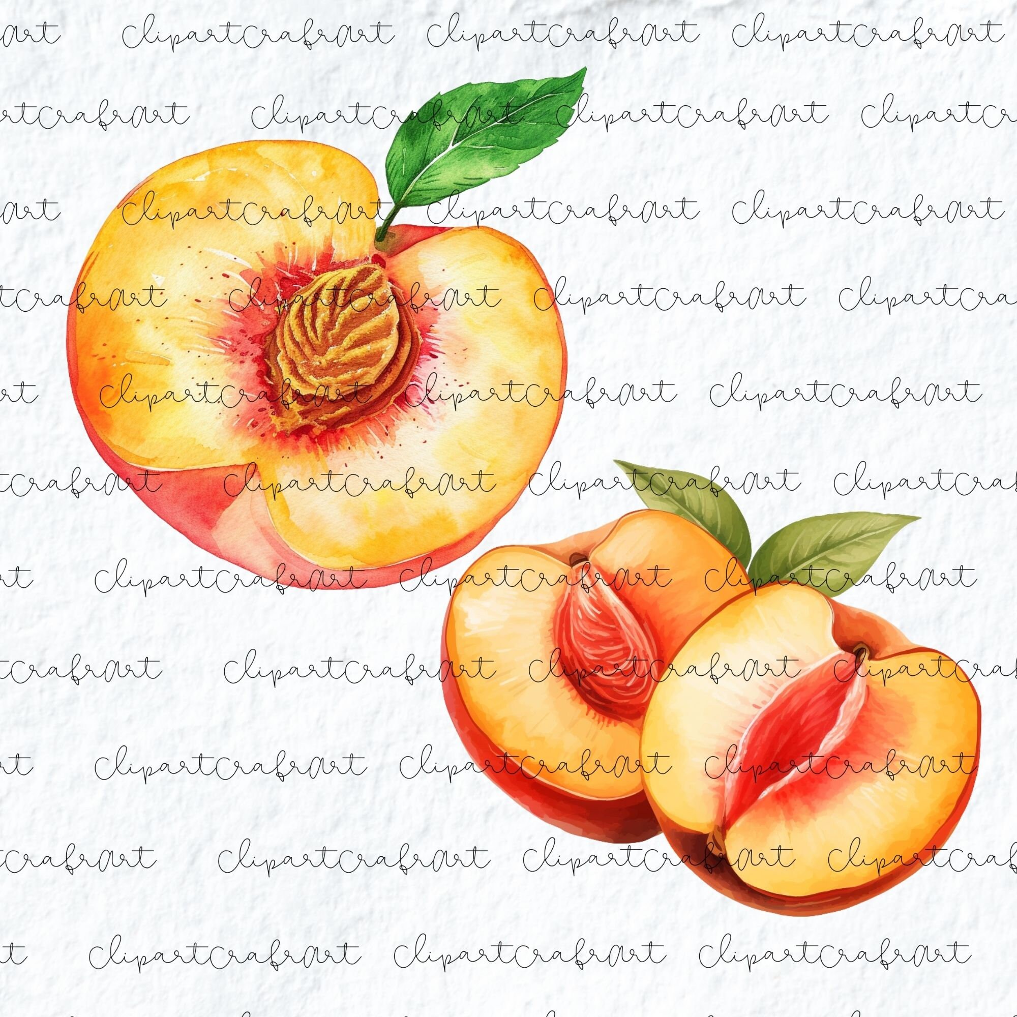 Peach Fruit Png Clipart, Peach Fruit Watercolor Clipart, Peach Fruit ...