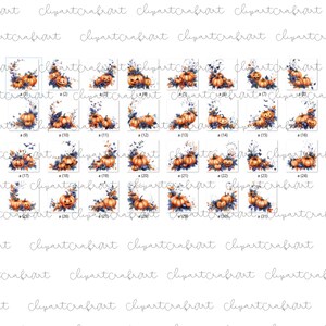 Halloween Fantasy Floral Pumpkin Clipart, Autumn Fall Pumpkin Fantasy ...