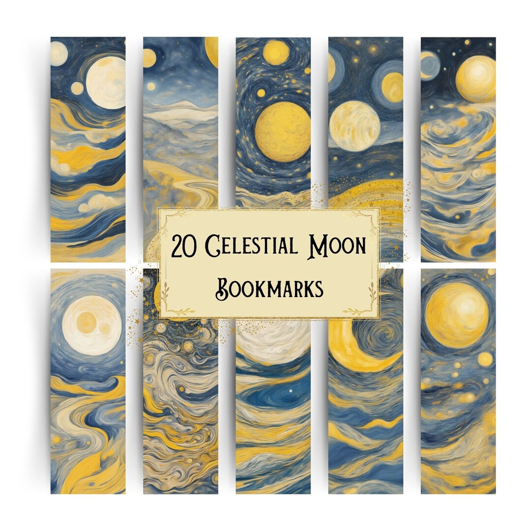 Celestial Moon Bookmarks, Celestial Sun & Moon Bookmarks Gifts ...