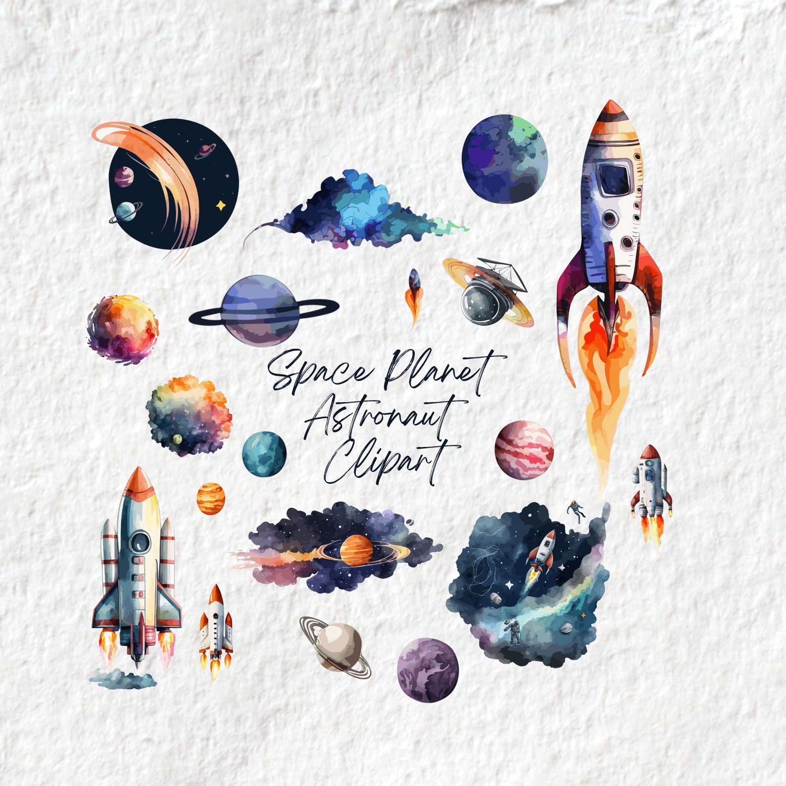Outer Space Clipart Set Planets Clipart Set Planets PNG - Etsy