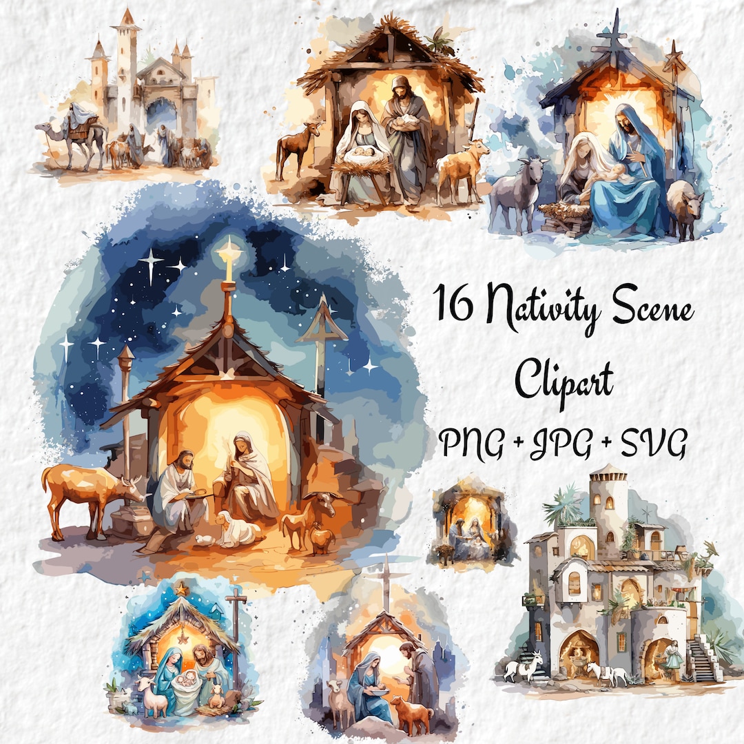 Nativity Scene Christmas Clipart, Nativity Scene Religious Christmas ...