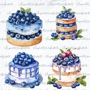 Blueberry Birthday Cake Clipart, Blueberries Cake Fruit Clipart, Cute ...