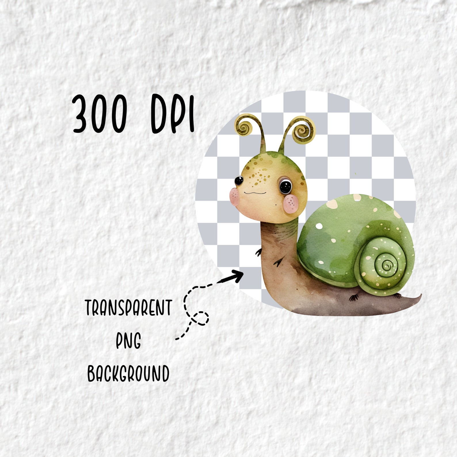 Snail Watercolor Clipart, Cute Baby Shower Graphics, Birthday Party ...