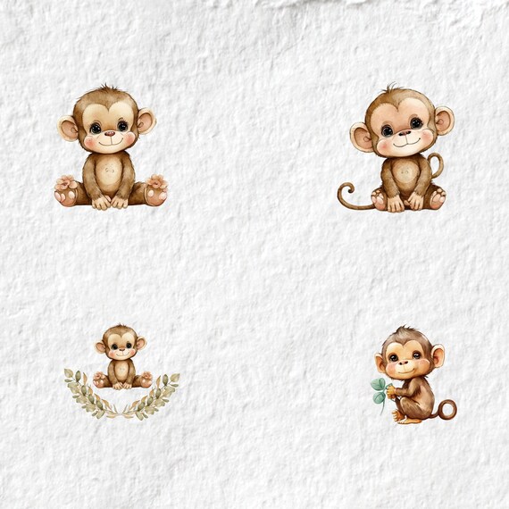 Animated Baby Shower Monkey