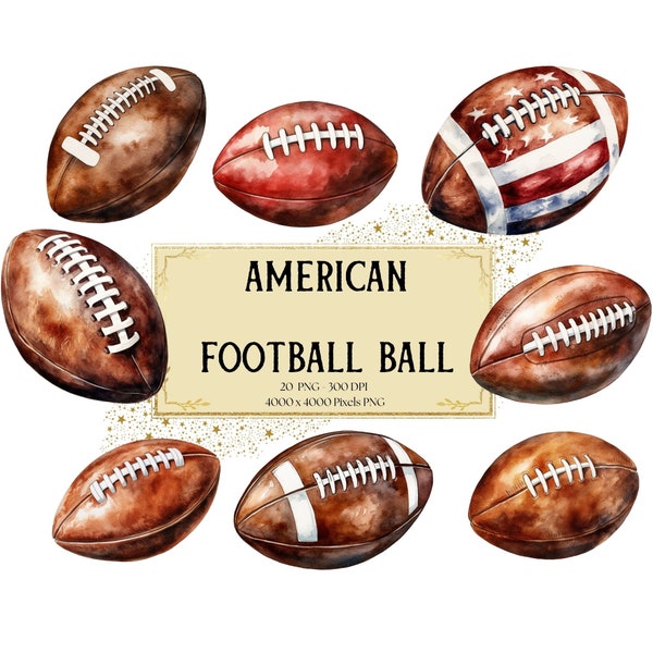 Football Clipart - Etsy