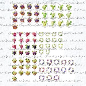 Grapes Fruit Png Clipart, Grapes Fruit Bundle Clipart, Grapes Fruit ...