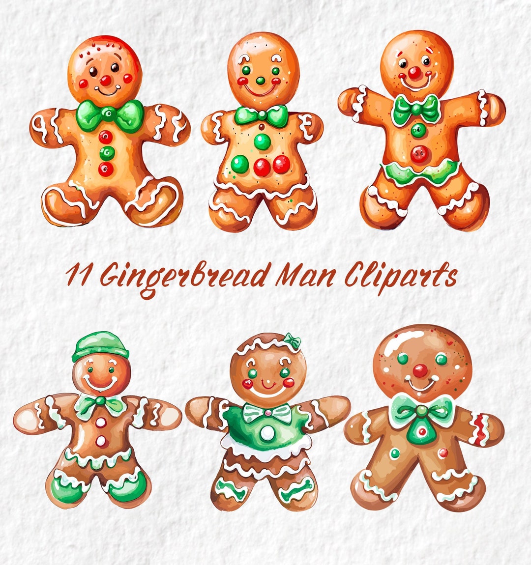 Gingerbread Man Png Clipart, Gingerbread Cookie Clipart, Holiday Sweet ...