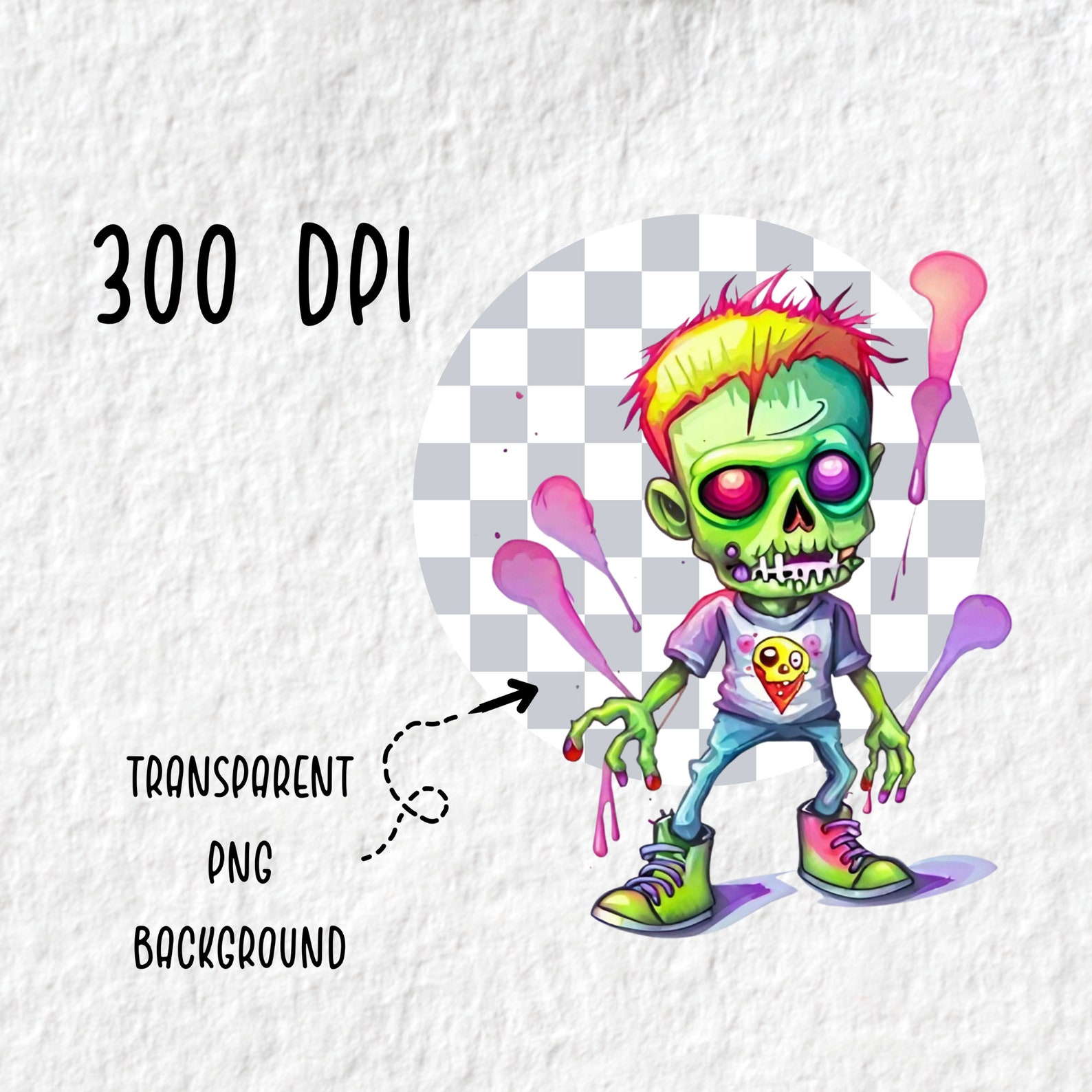 Halloween Zombie Clipart, Cute Halloween Horror Zombie Clipart, Creepy ...