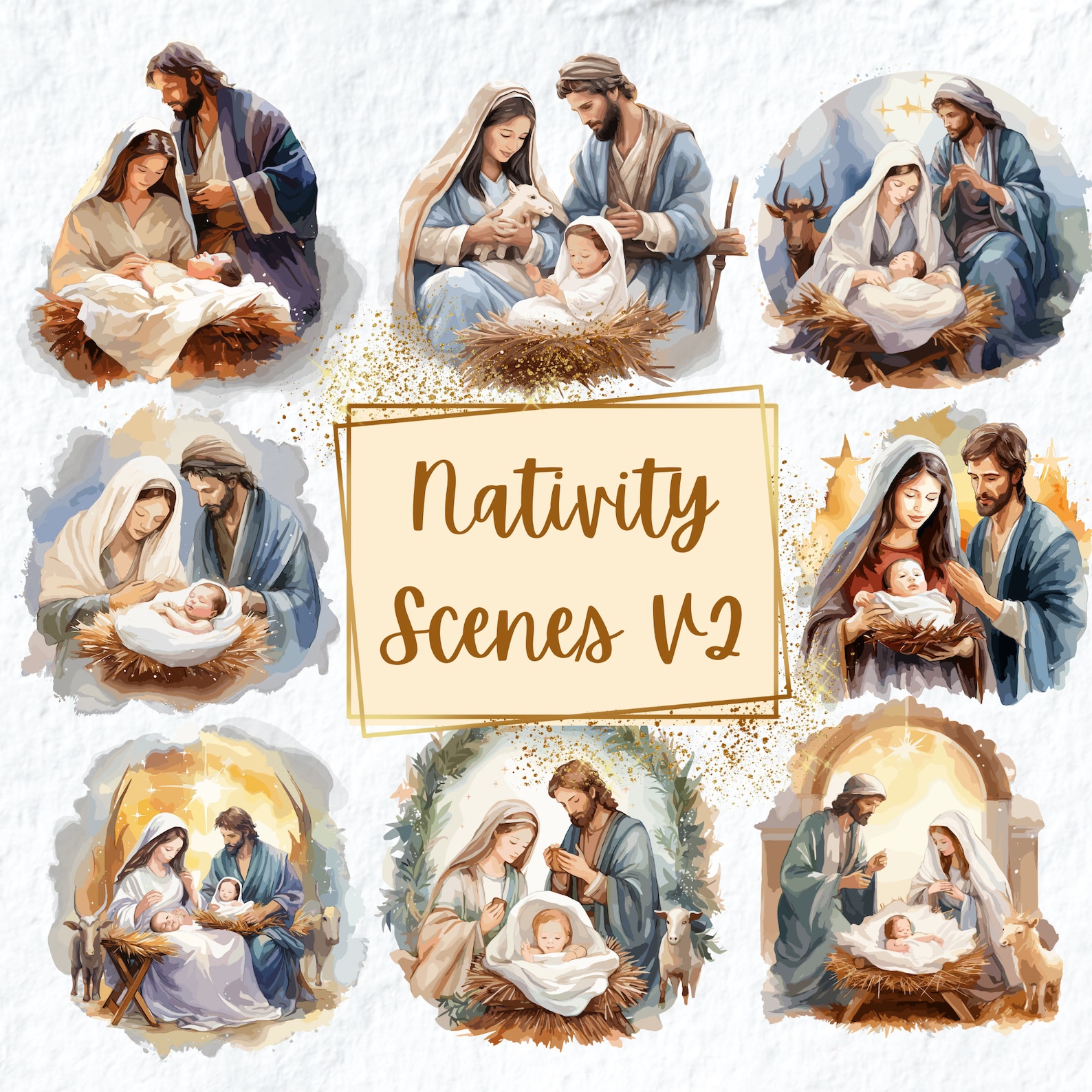Nativity Scenes Clipart, Nativity Scene Religious Christmas PNG ...