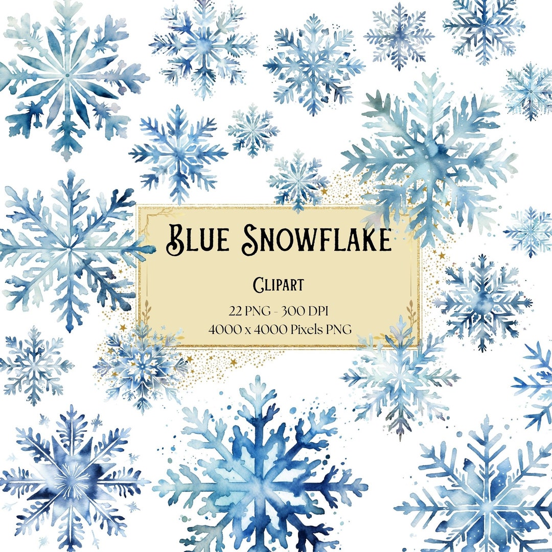 Blue Snowflake Clipart, Blue Snowflake Png, Blue Snowflakes Christmas ...