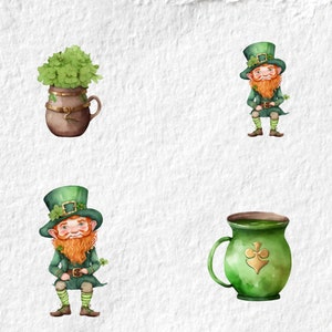 Leprechaun Watercolor Clipart, St Patricks Day Clipart, Happy St ...