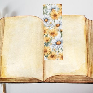 Daisy Bookmarks Printable, Daisy Flower Bookmark Gifts, Floral Daisy ...