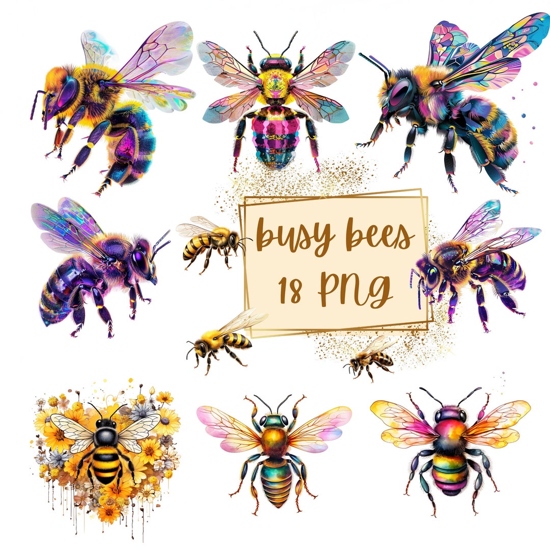 Honey Bee Clipart, Busy Bee Watercolor Clipart, Bumblee Bee Baby Shower ...