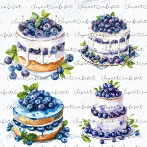 Blueberry Birthday Cake Clipart, Blueberries Cake Fruit Clipart, Cute ...