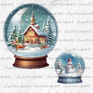 Christmas Snow Globe Clipart, Christmas Winter Snow Globe Clipart ...