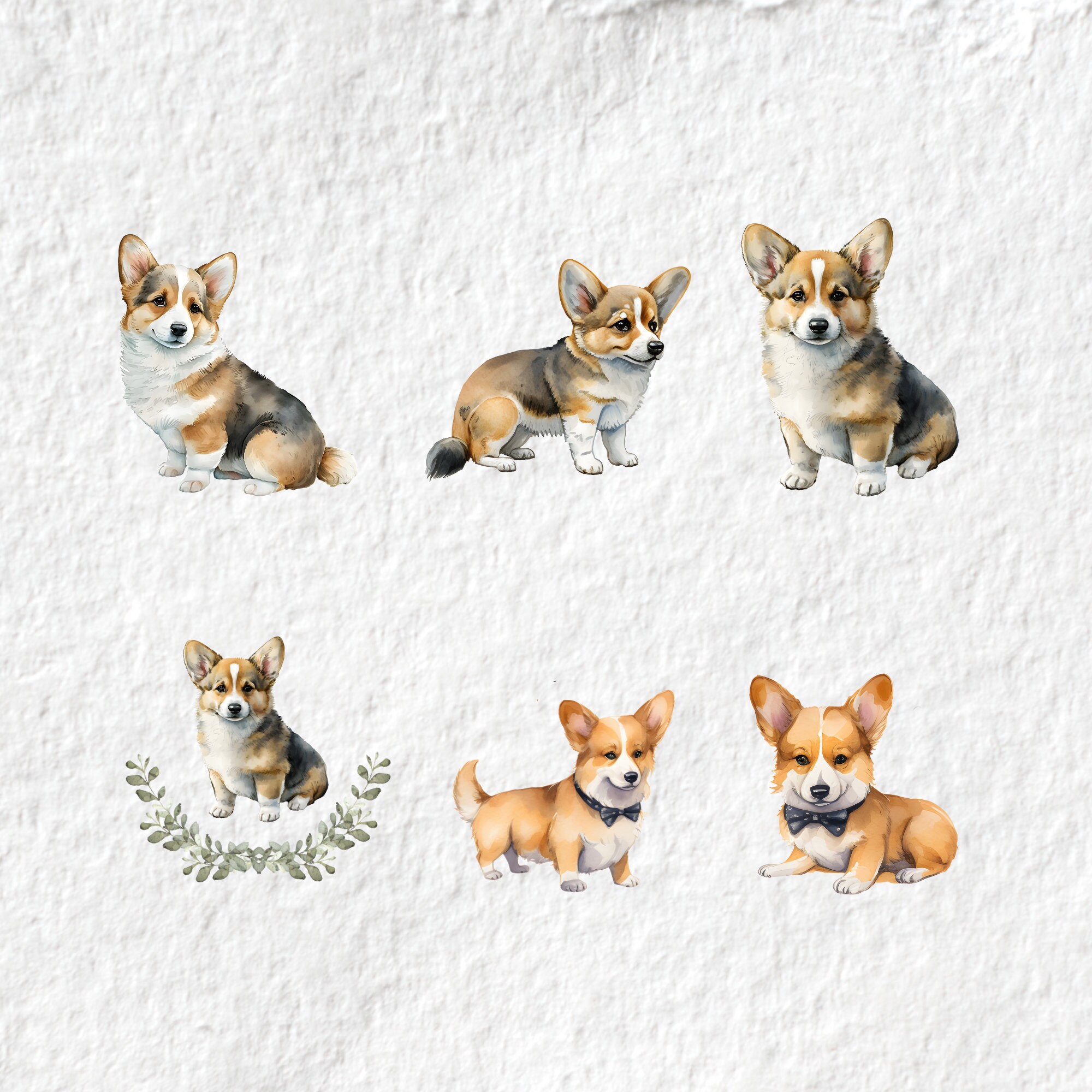 Corgi Dog Watercolor Clipart Corgi Puppy Nursery Baby Shower - Etsy