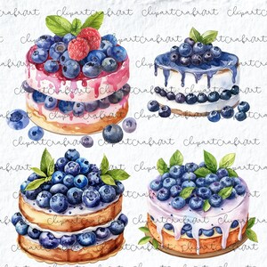 Blueberry Birthday Cake Clipart, Blueberries Cake Fruit Clipart, Cute ...