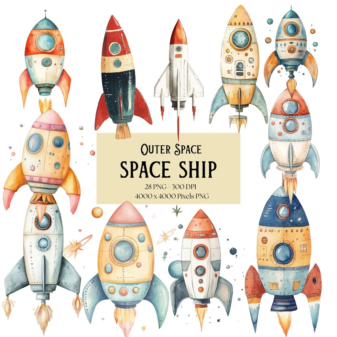 Space Ship Clipart, Space Rocket Ship Png, Outer Space Clipart, Outer ...