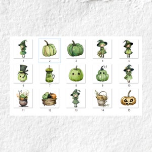 Little Green Witch Halloween Clipart, Cute Witch Halloween Watercolor ...