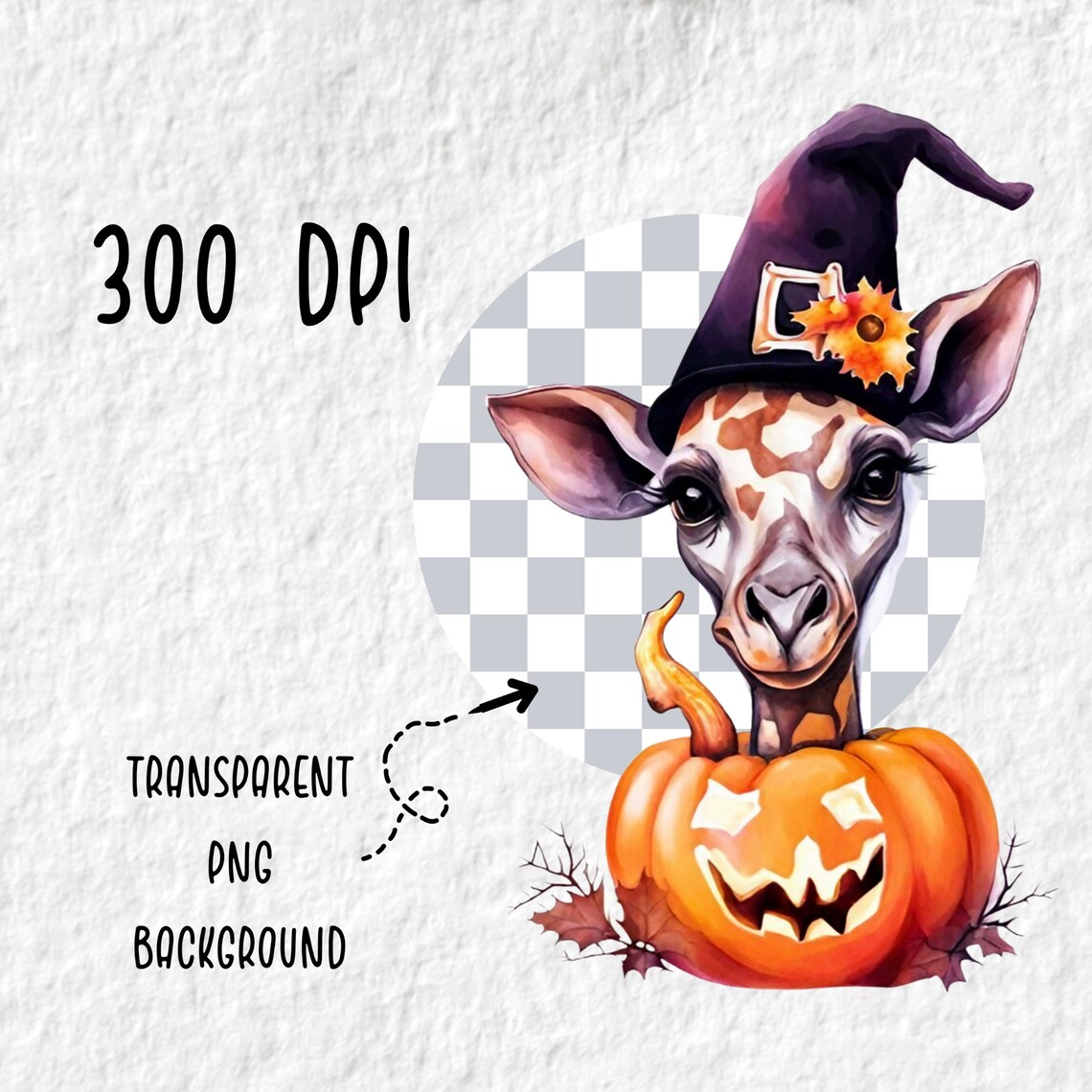 Halloween Giraffe Clipart Cute Halloween Pumpkin Giraffe - Etsy