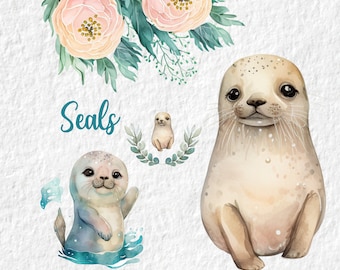 Fox Watercolor Clipart Cute Baby Shower Graphics Birthday - Etsy