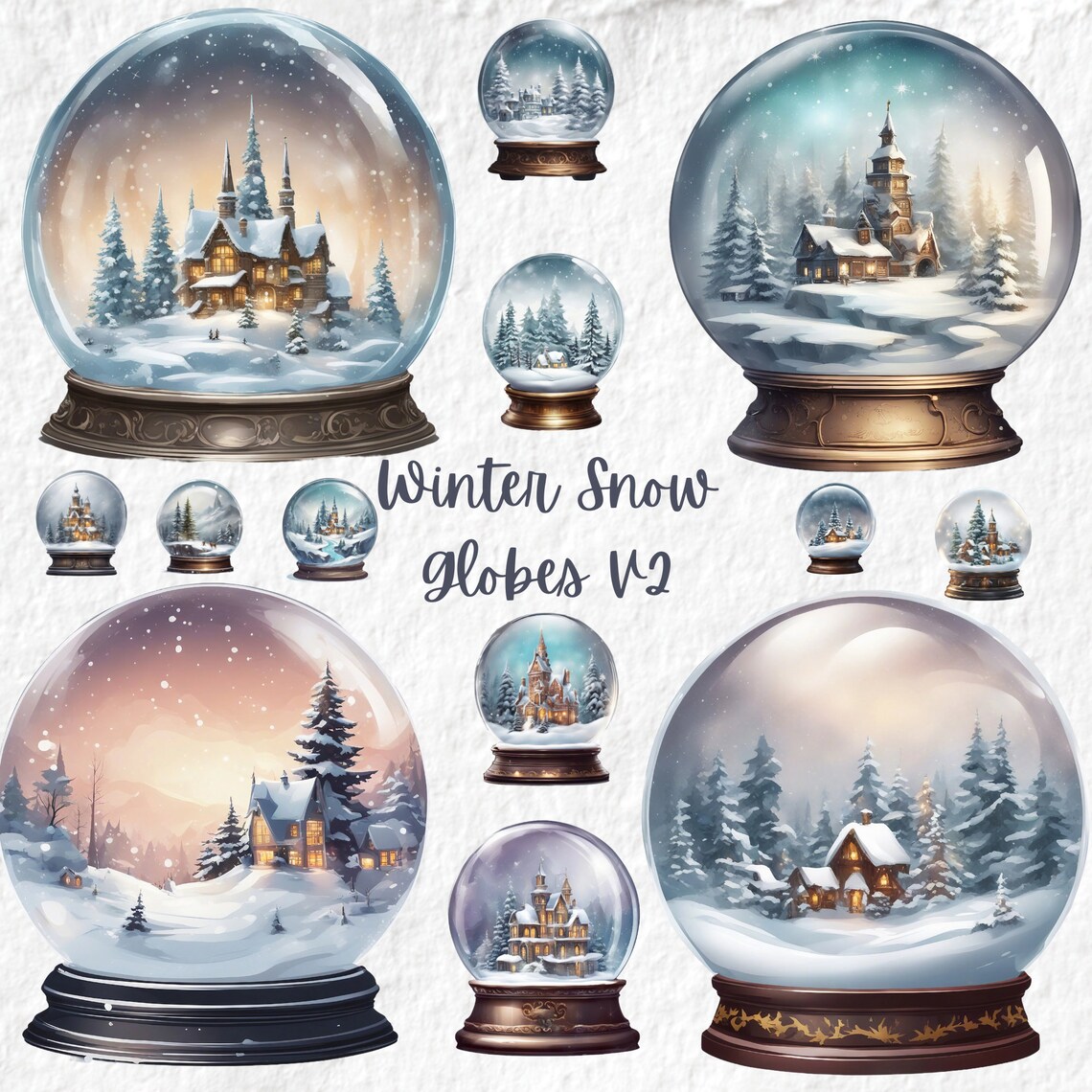Christmas Winter Snow Globe Clipart, Winter Snow Globe Clipart, Winter ...