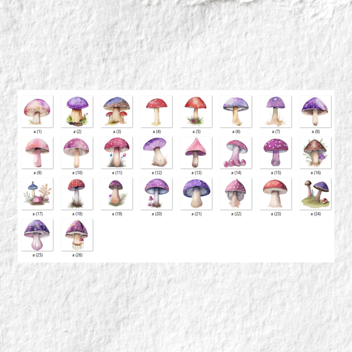 Mushroom Toadstool Forest Clipart Cute Forest Nature Fungi - Etsy