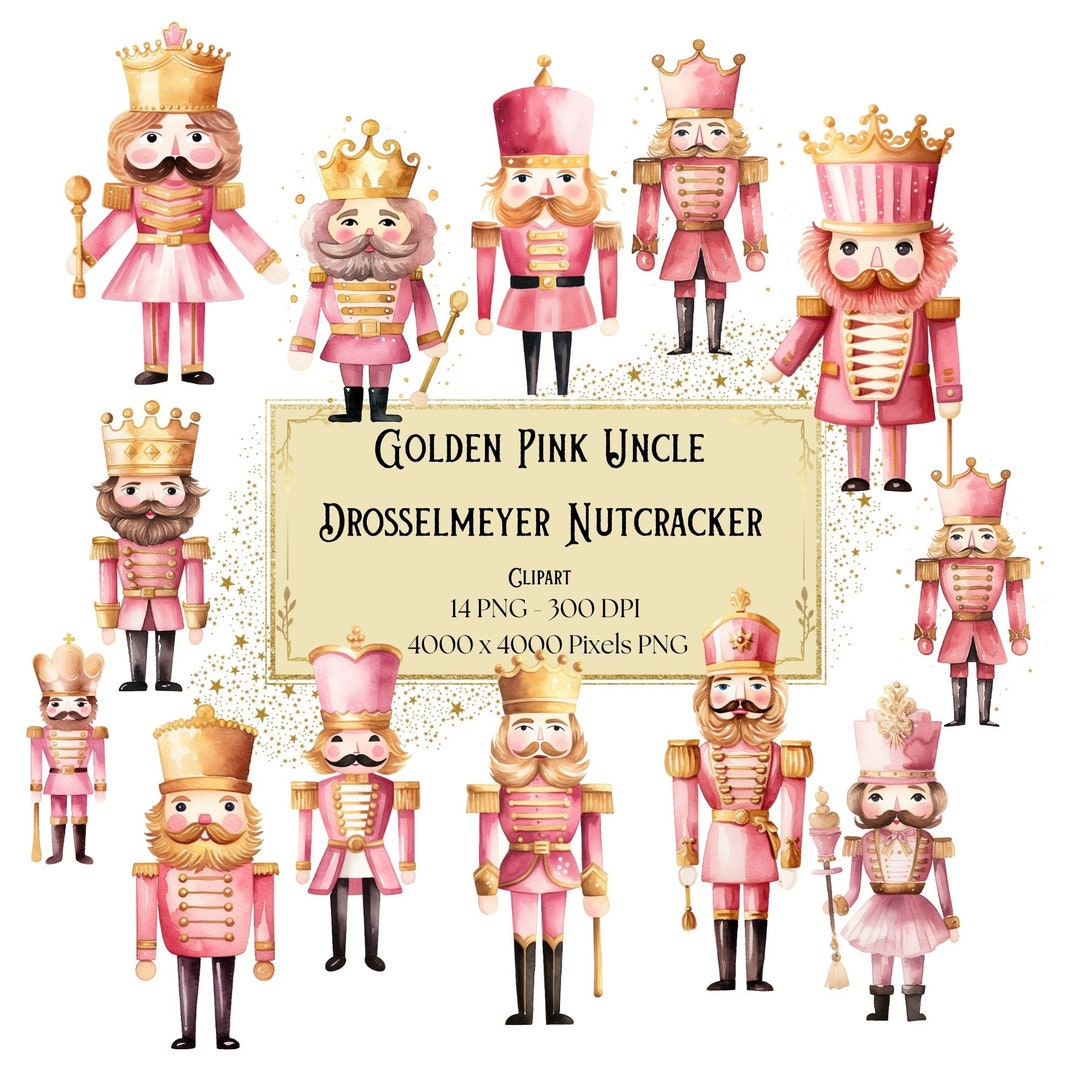Uncle Drosselmeyer Nutcracker Clipart, Pink Christmas Nutcracker ...