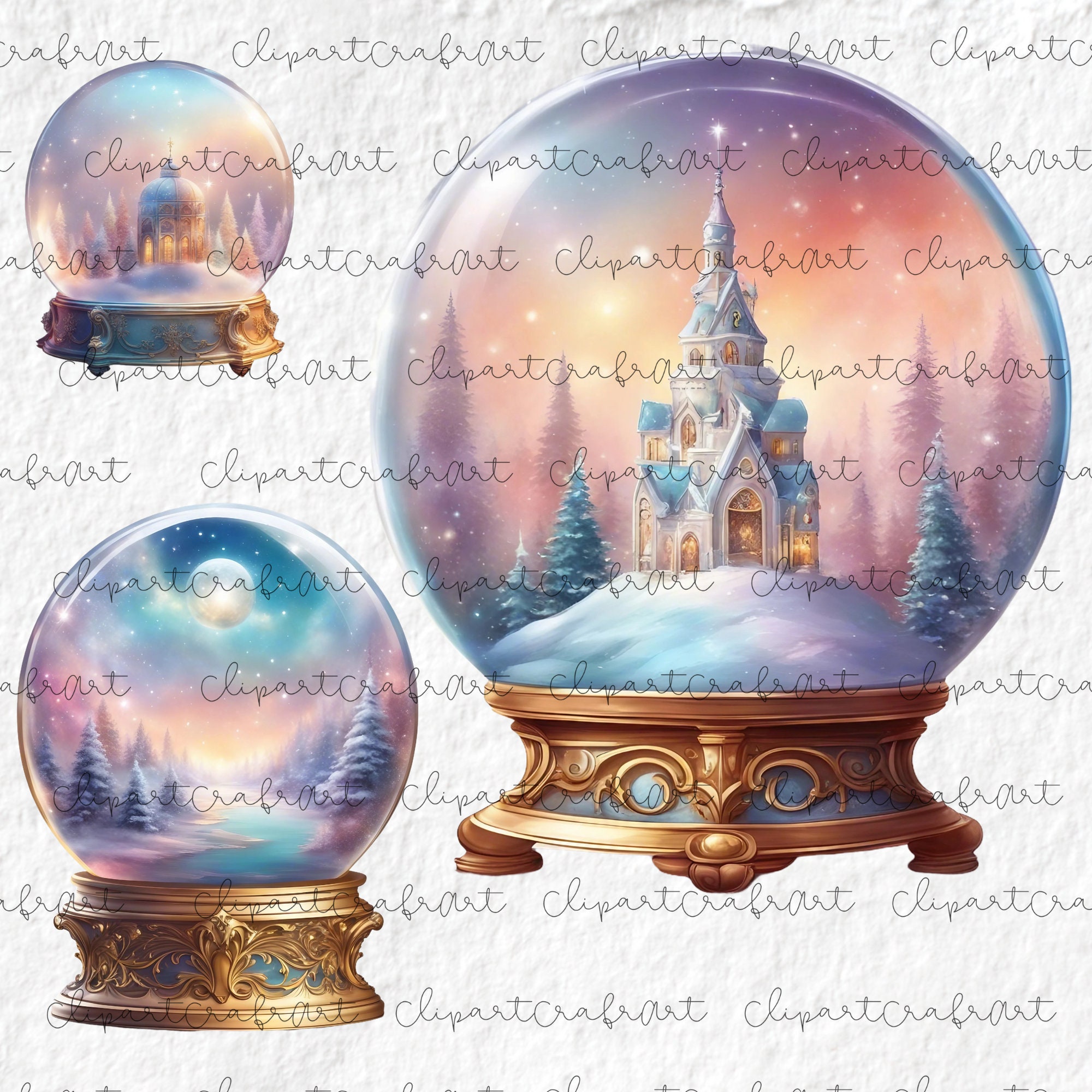 Winter Snow Globe Clipart, Christmas Winter Snow Globe Clipart, Winter ...